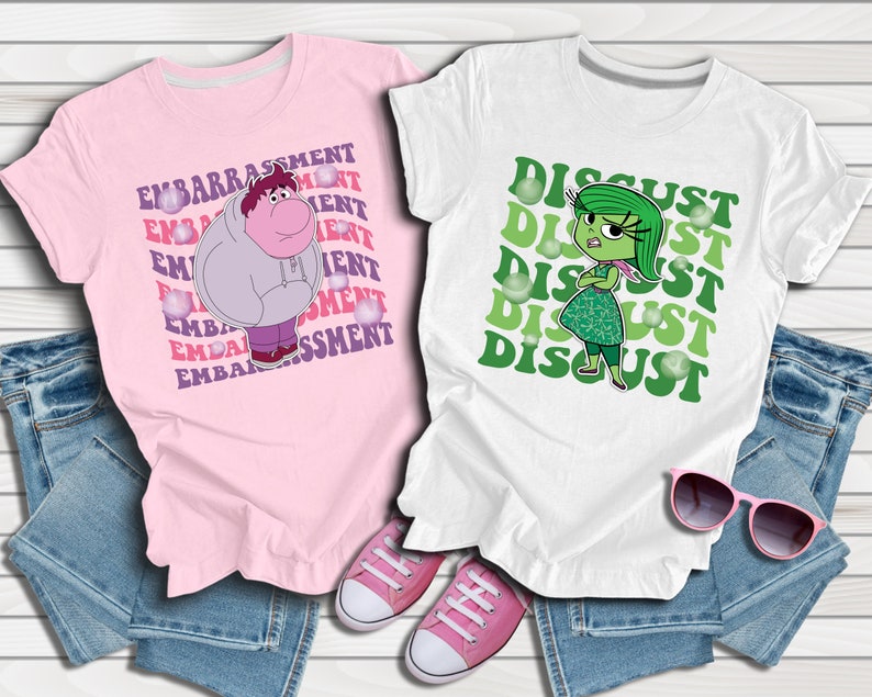 Disney Pixar Inside Out Character Tshirts, All Our Feelings Anxiety ...