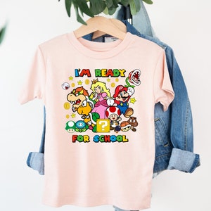 Personalized Two Sided Super Mario Back to School Shirt, Kindergarten ...