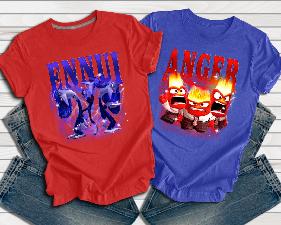 Inside Out Colorful Fictional Characters Tshirt, Disney Kids Tshirt ...