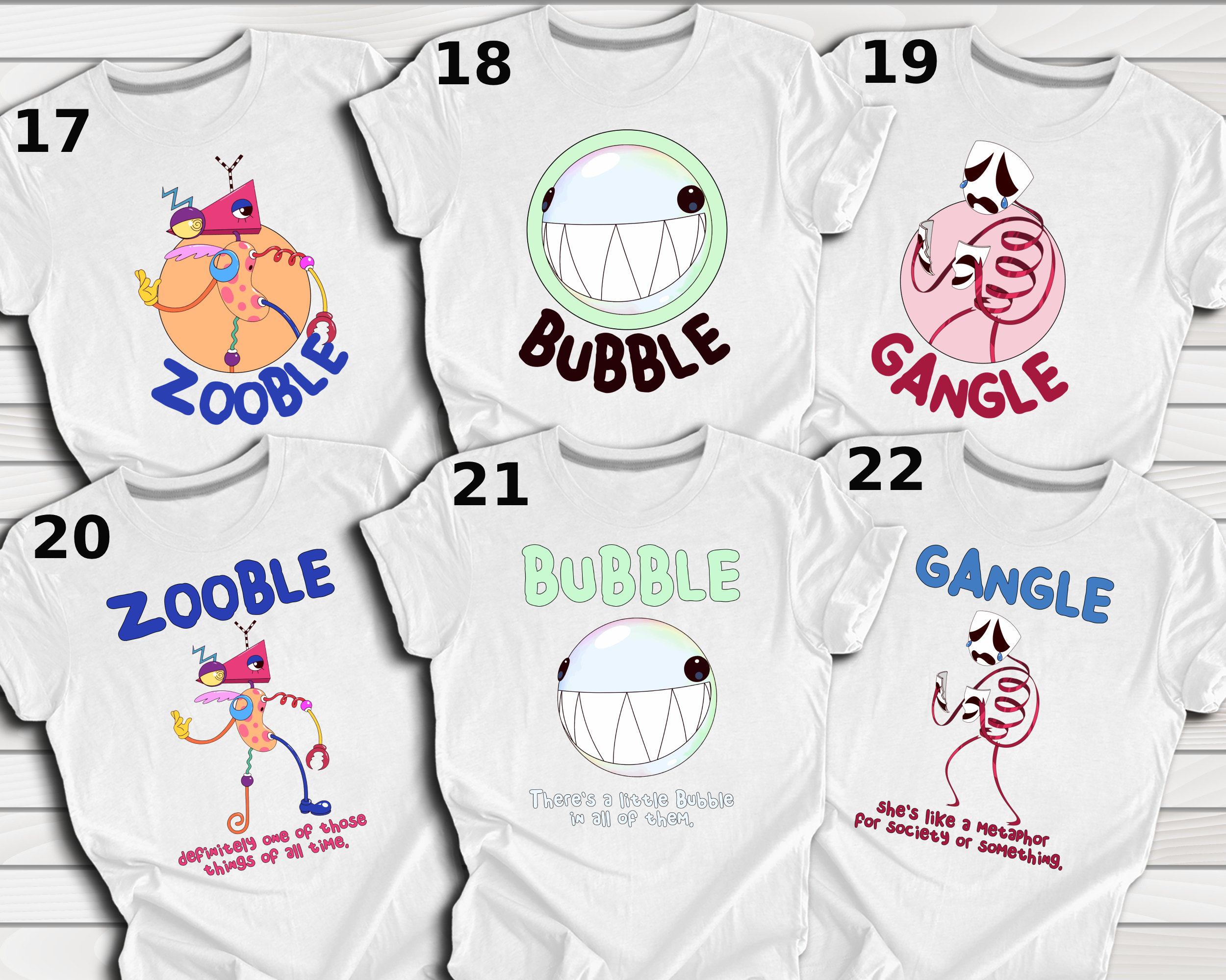 The Amazing Digital Circus Birthday Party Tshirt, Custom Birthday Tee ...