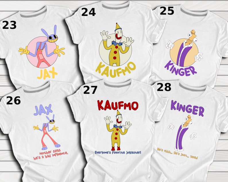 The Amazing Digital Circus Birthday Party Tshirt, Custom Birthday Tee ...