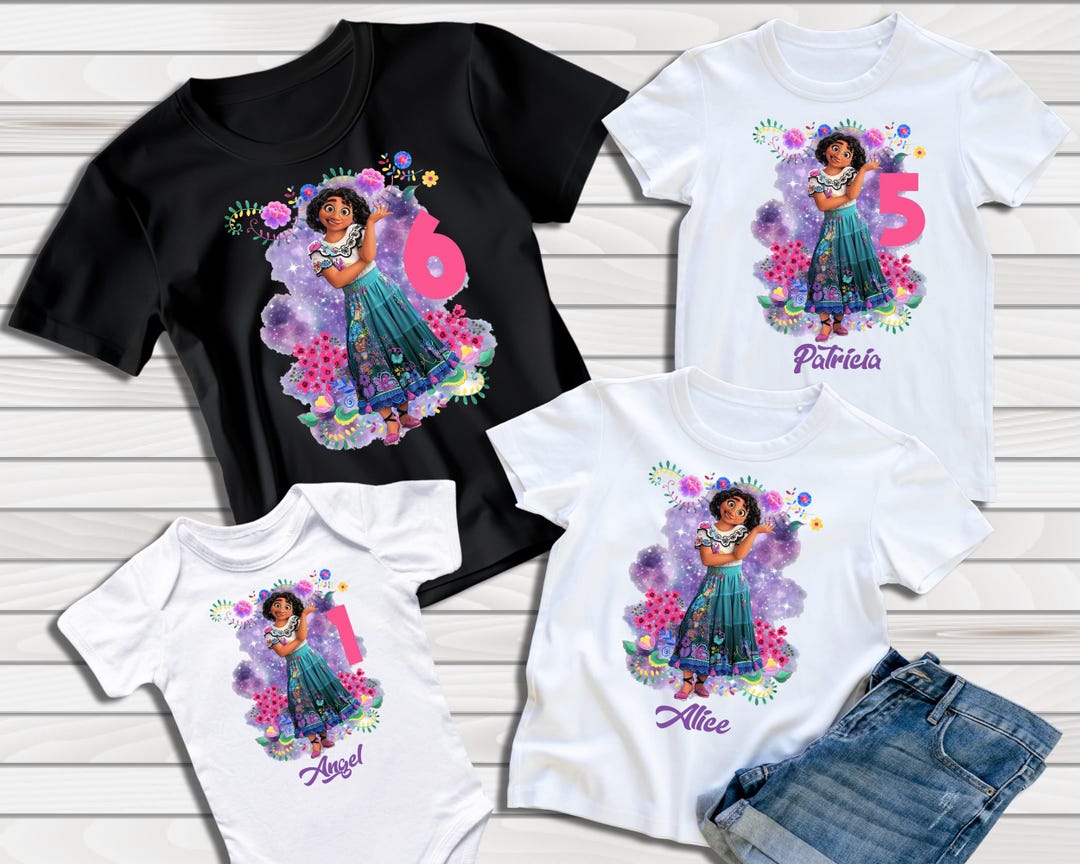 Custom Name Encanto Princess Mirabel Birthday Girl Tshirt, Birthday ...