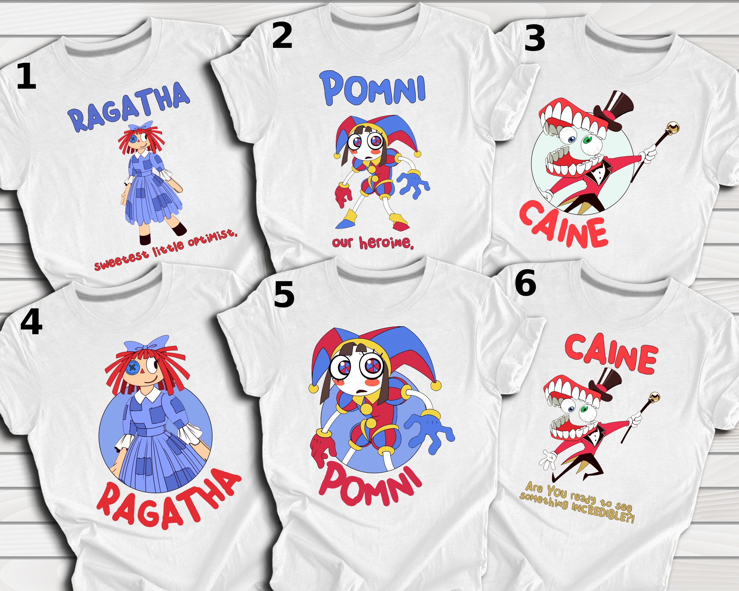 The Amazing Digital Circus Tshirts, Funny Circus Characters Tshirt ...