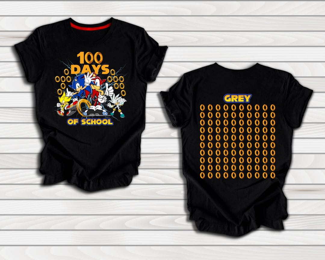 Personalized Two Sided 100 Days of School Tshirt, Kindergarten & Pre-k ...