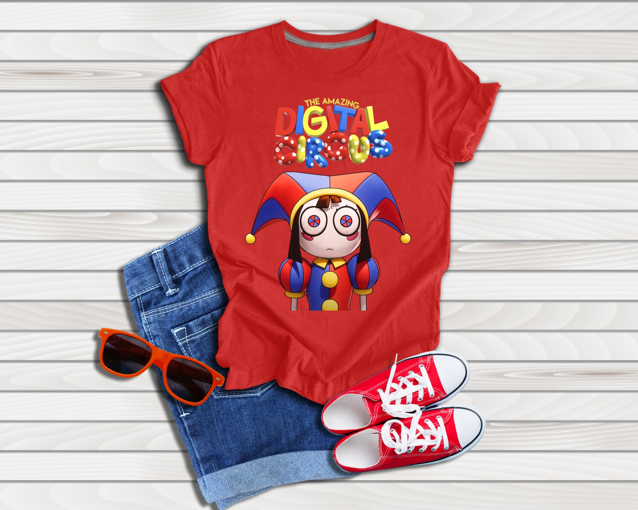 Amazing Digital Circus Tshirt, Circus Characters Pomni and Friends ...