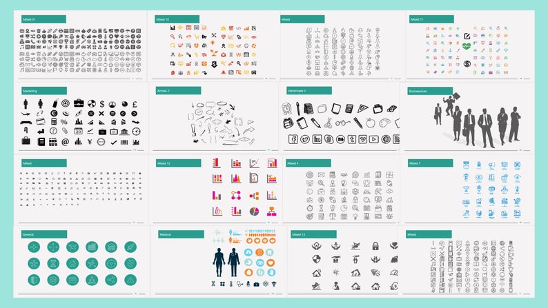 10,000 Icons Editable in Size and Color - Etsy