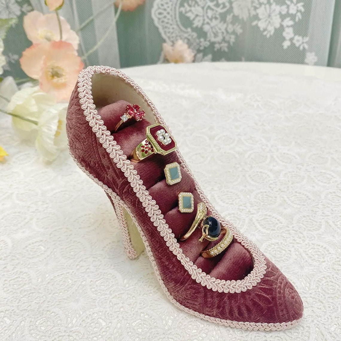 Elegant Shoe Ring Holder Storage,christmas Gift,gift for Her,home Decor ...