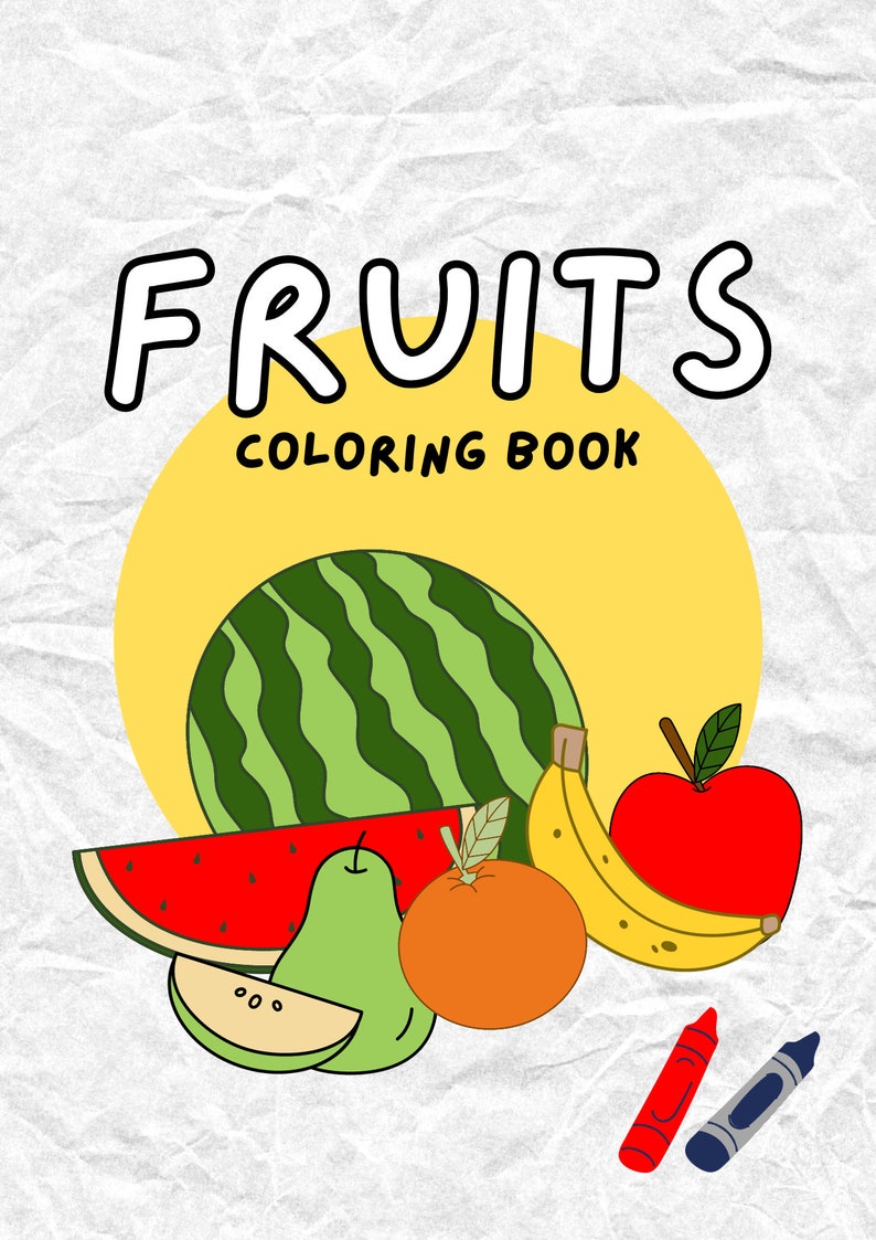 Buy Fruit Coloring Pages, Fruit Coloring Book for Kids, Boys, Girls ...