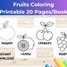 Buy Fruit Coloring Pages, Fruit Coloring Book for Kids, Boys, Girls ...