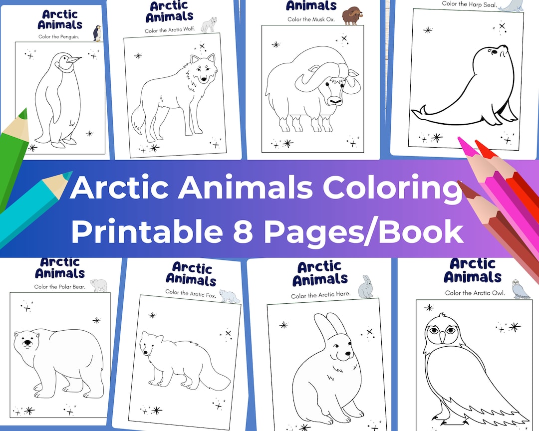 Arctic Animals Coloring Pages, Printable Animal Coloring Pages, Arctic ...