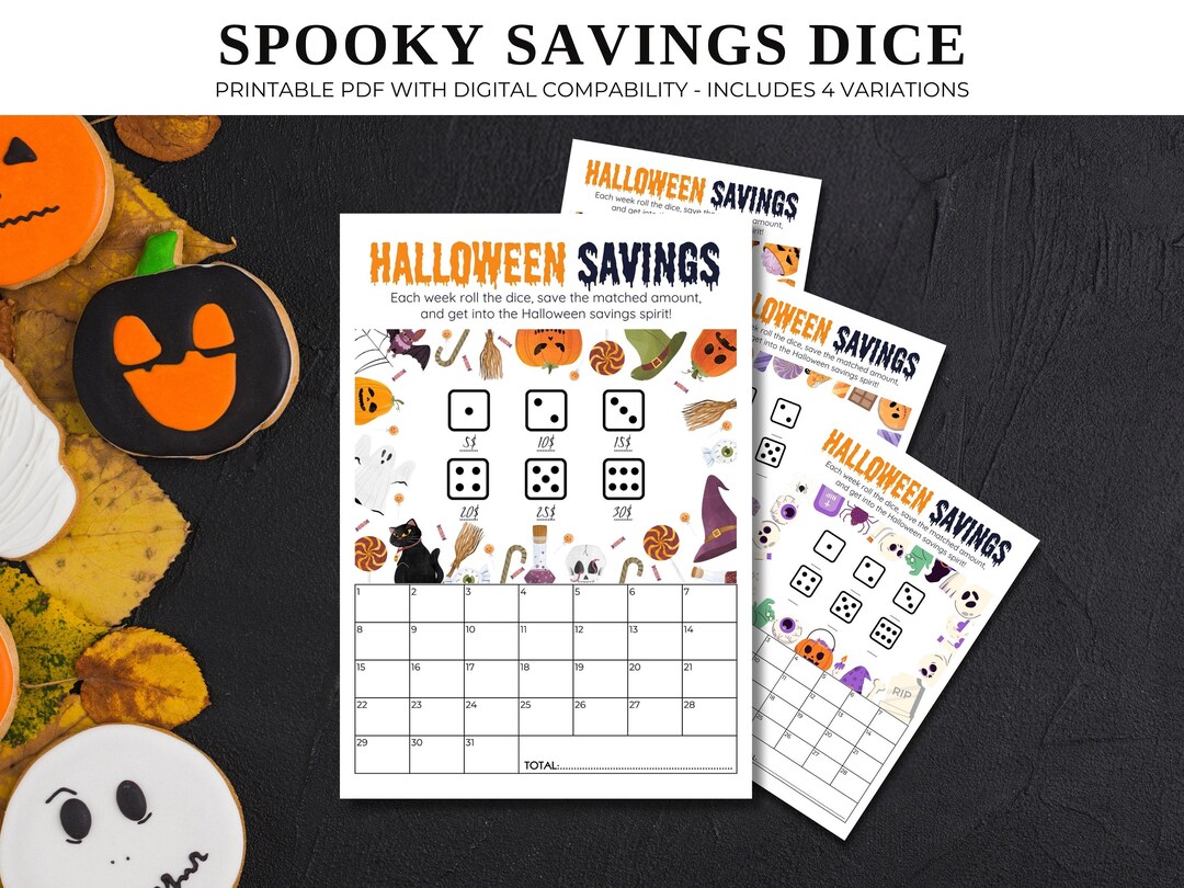 Spooky Halloween Savings Challenge: Budget Tracker Printable (digital ...