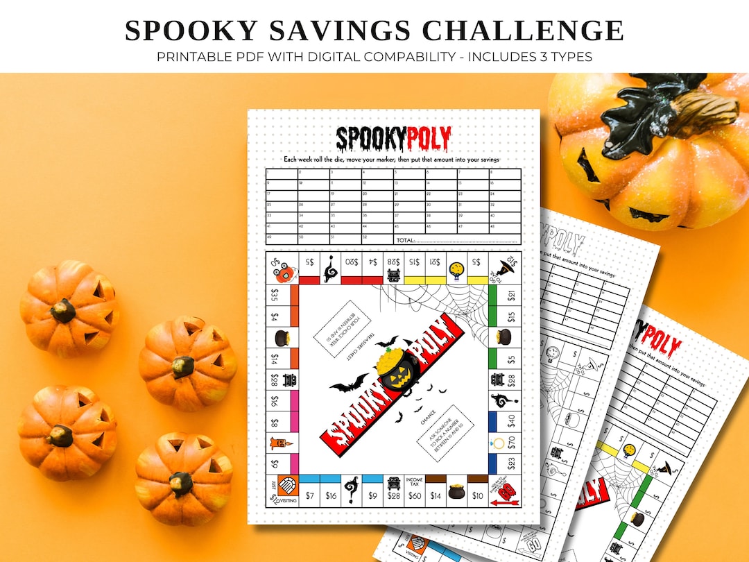 Creepy Budgeting Game: Halloween Savings Challenge (DIY Printable) - Etsy