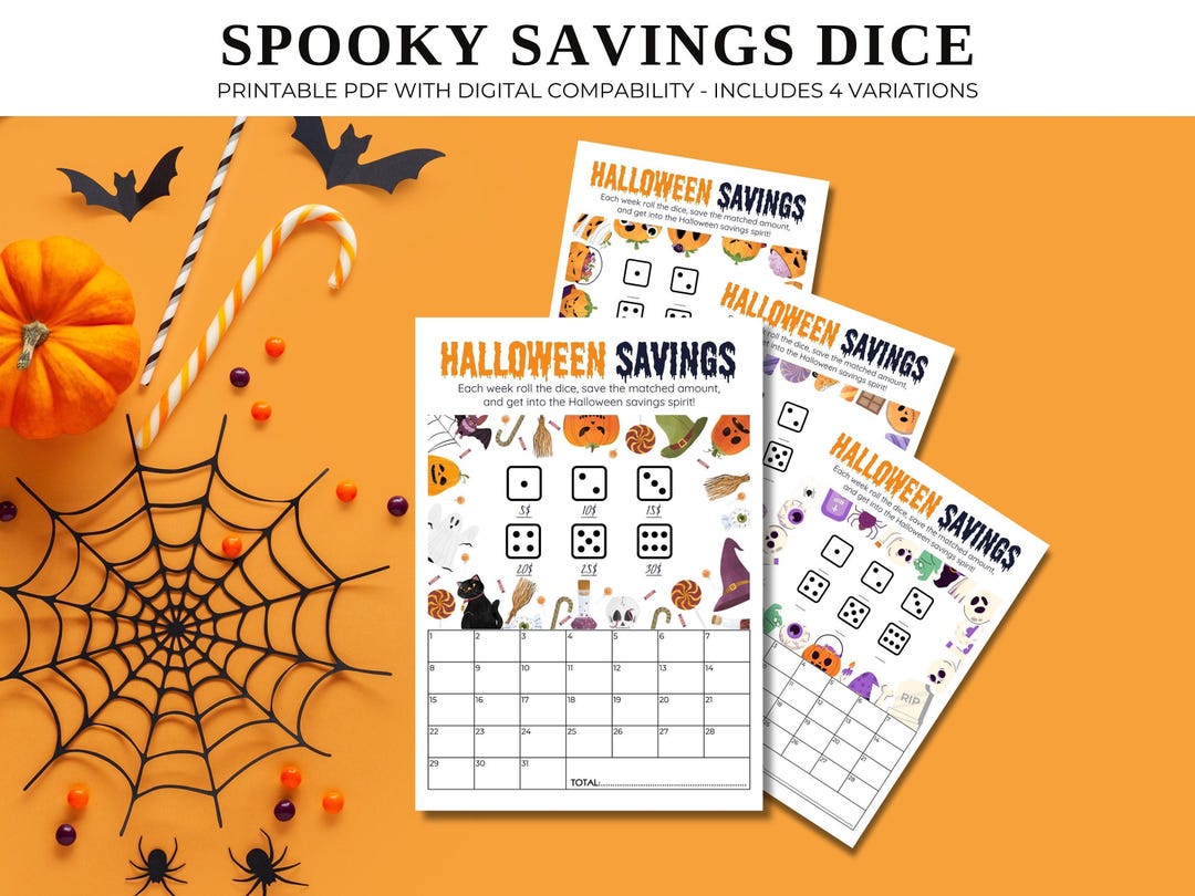 Halloween Savings Challenge Printable: Mini Game With Budget Tracker - Etsy