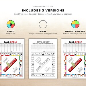 Saveopoly Savings Challenge: Printable Budgeting Game (A4/A5 PDF) - Etsy