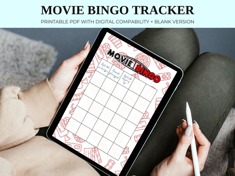 Movie Bingo Game: Printable Genre Tracker (A5 PDF) - Etsy Australia