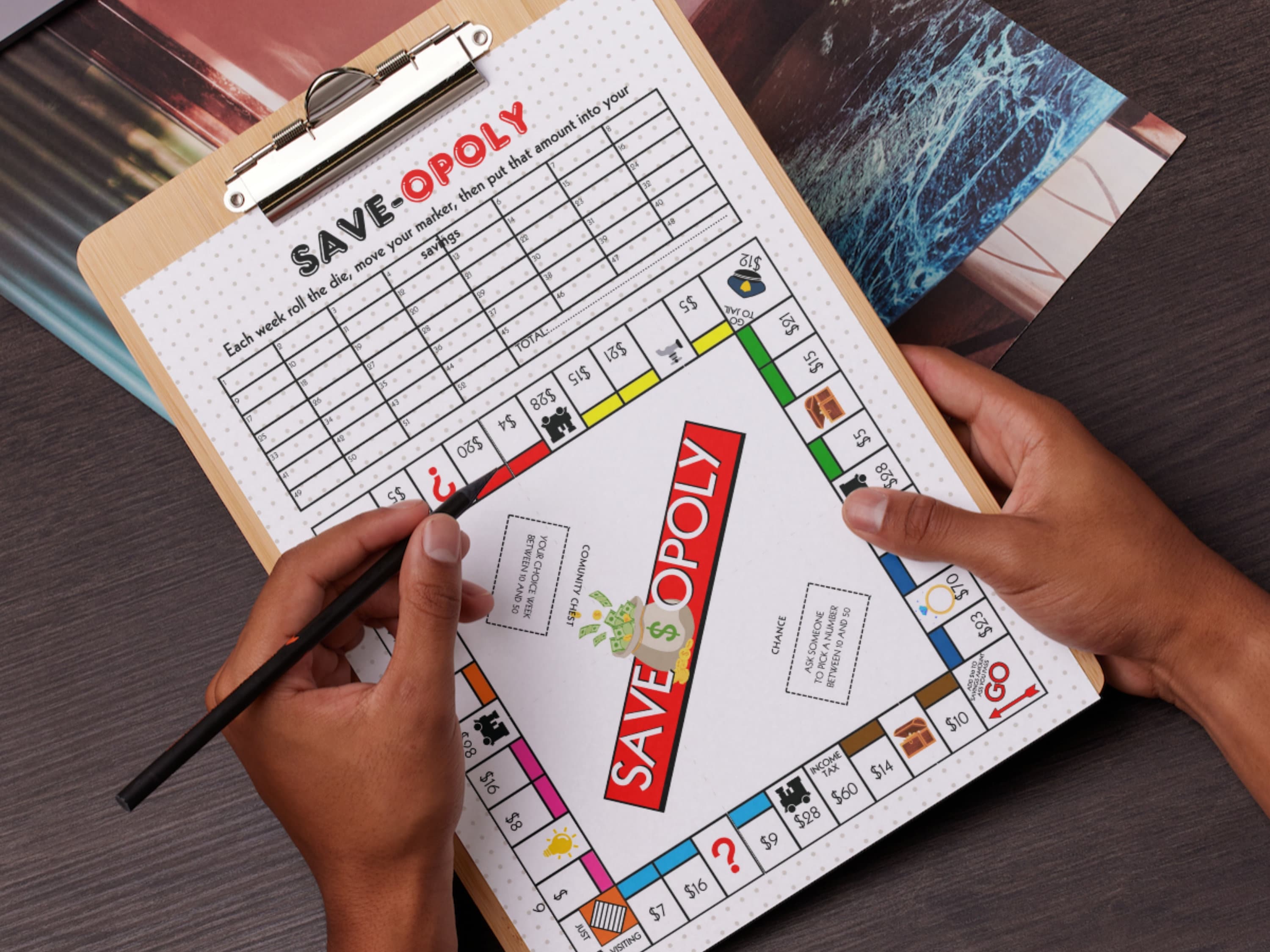 Saveopoly Savings Challenge: A5 Printable Journal Page Budgeting ...