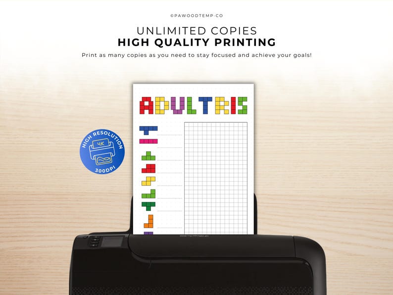 Tetris Adulting Tracker: Printable Habit & Task Planner (PDF) - Etsy