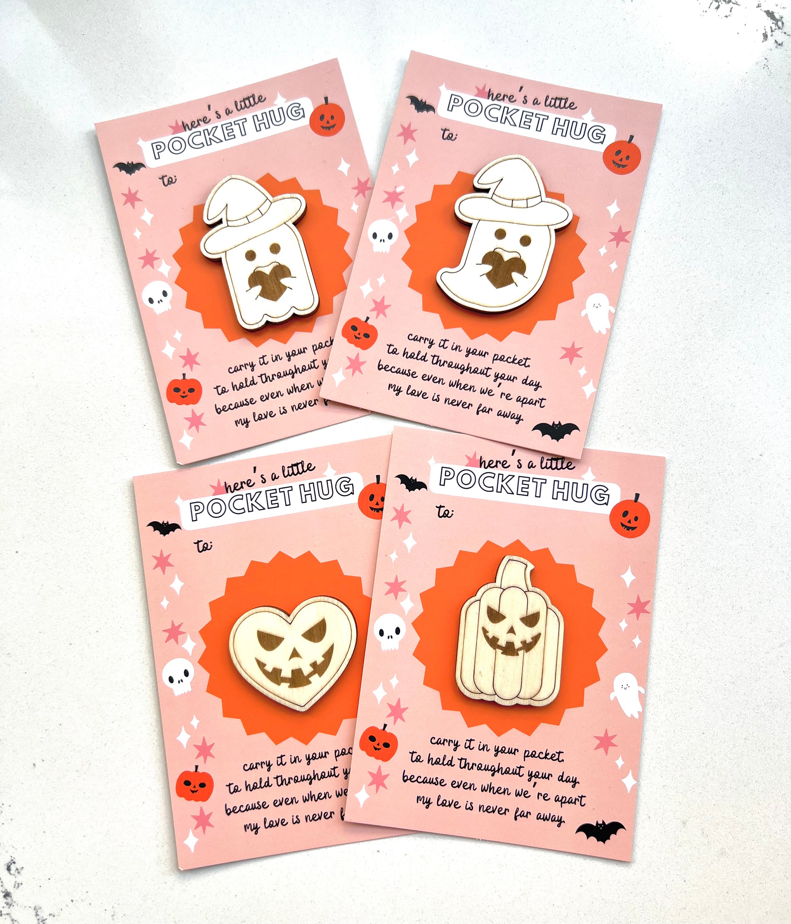 PRINTABLE Spooky Hug Display Cards - Digital PDF - DIY Packaging Labels ...