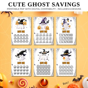 Spooky Savings Challenge Bundle: Cute Ghost Mini Saving Game, Halloween ...
