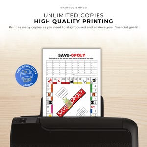 Saveopoly Savings Challenge: Printable Budgeting Game (A4/A5 PDF) - Etsy