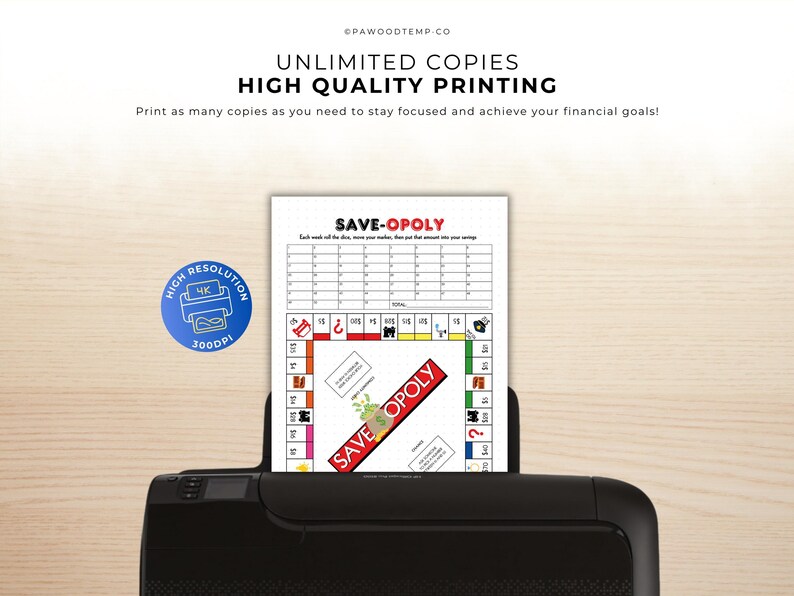 Saveopoly Savings Challenge: Printable Budgeting Game (A4/A5 PDF) - Etsy
