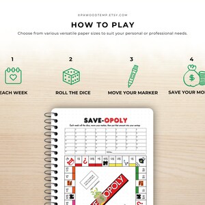 Saveopoly Savings Challenge: Printable Budgeting Game (A4/A5 PDF) - Etsy