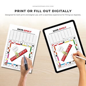 Saveopoly Savings Challenge: Printable Budgeting Game (A4/A5 PDF) - Etsy