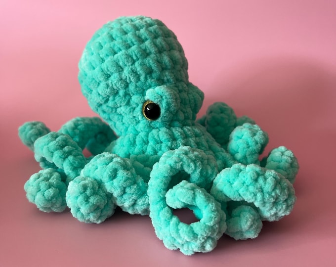 Emotional Support Crochet Octopus Ziggy, Pocket Hug Amigurumi Toy ...