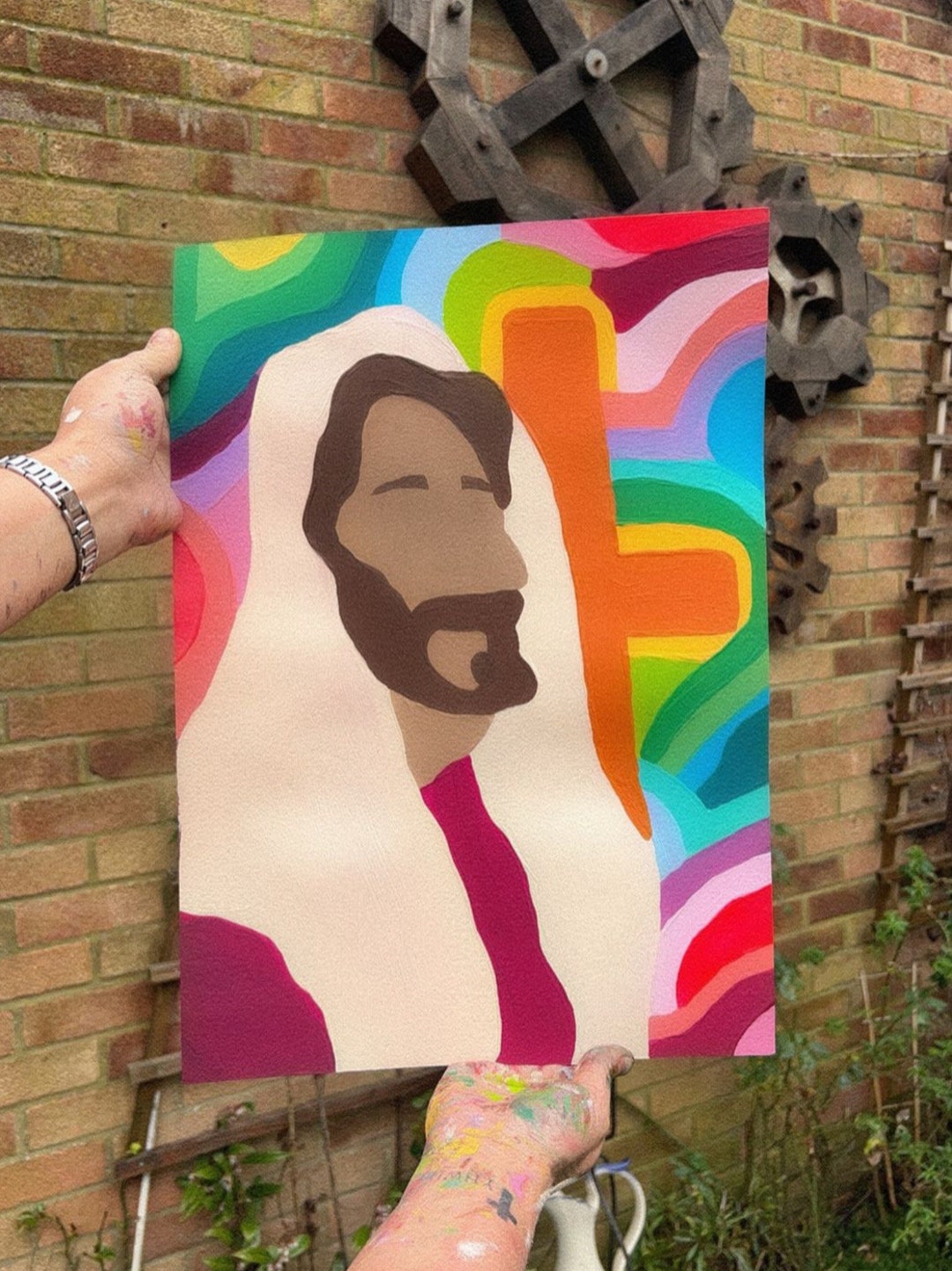 Jesus Christ, Colourful Christian Painting - Etsy