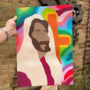 Jesus Christ, Colourful Christian Painting - Etsy