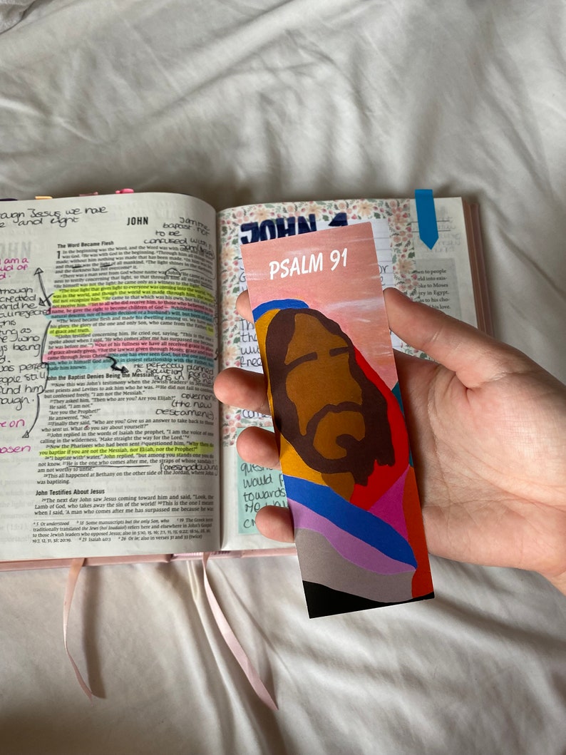 Jesus Christ Jesus Loves You Psalm 91 Christian Bookmark - Etsy