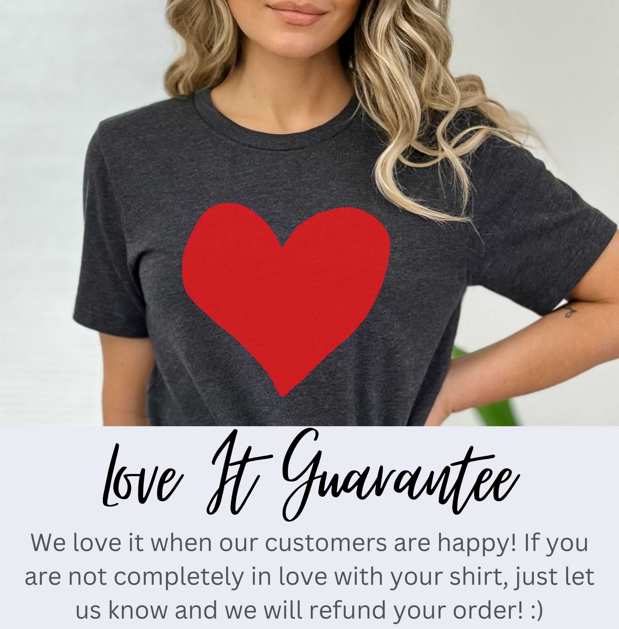 Pretty Red Heart Tee, Heart T-shirt, Love T-shirt, Heart Design, Women ...