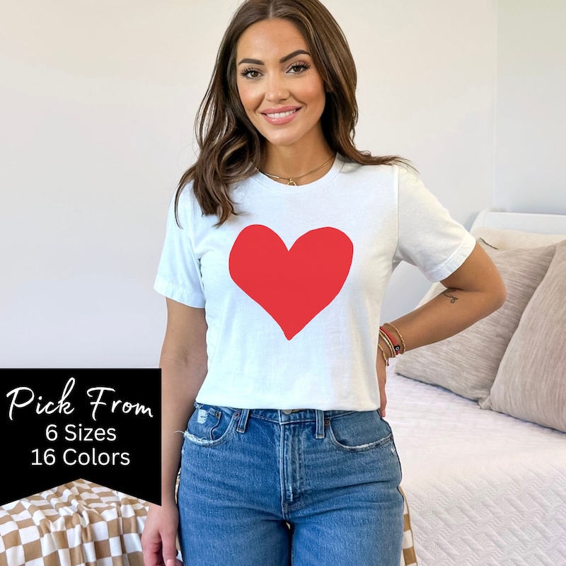 Red Heart Shirt - Etsy