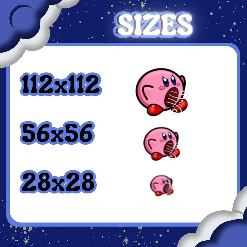 CUTE KIRBY EMOTES (set of 12) for Twitch, Kick, Discord and More! - Etsy