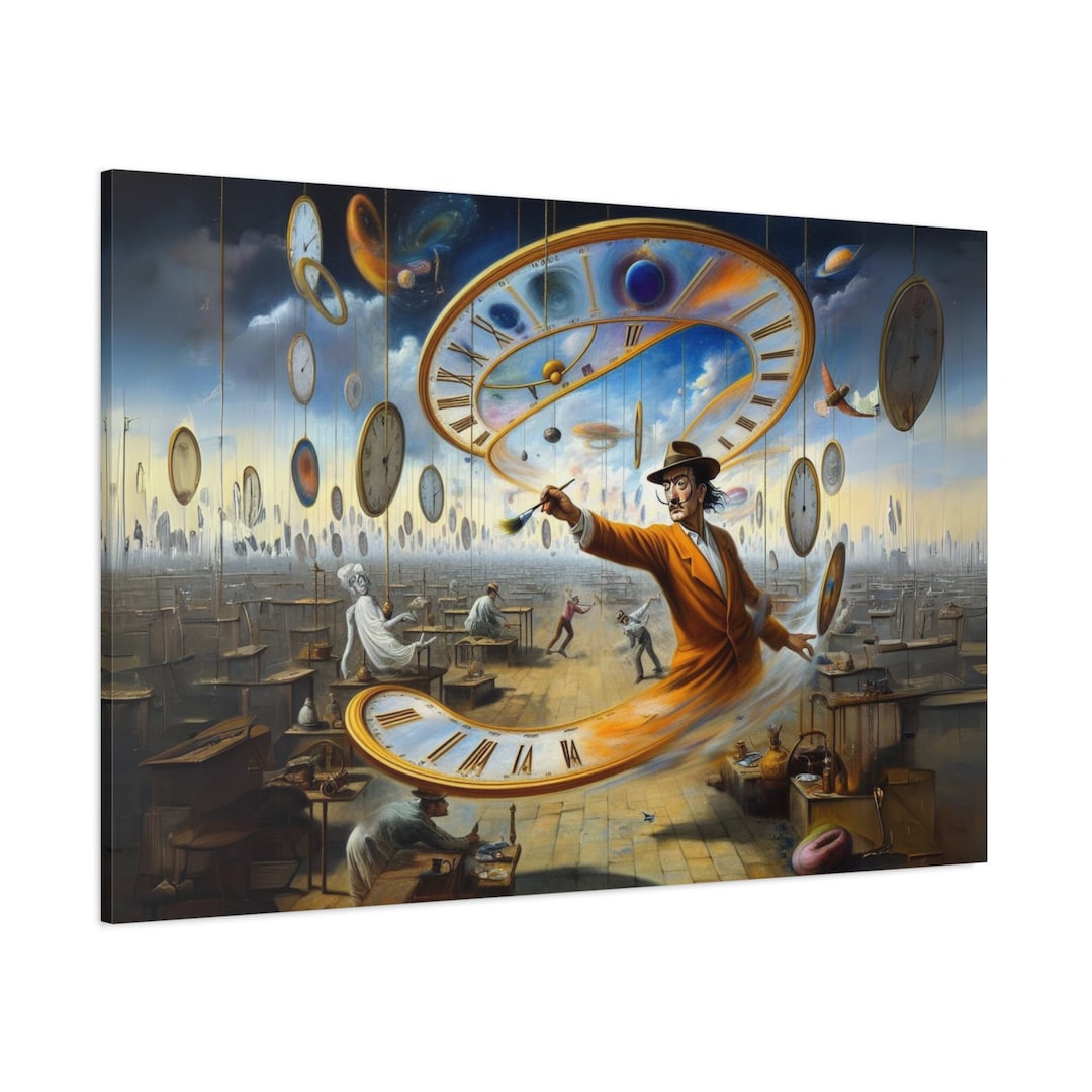 Salvador Dali Canvas Art, the Persistence of Memory Inspired Painting ...