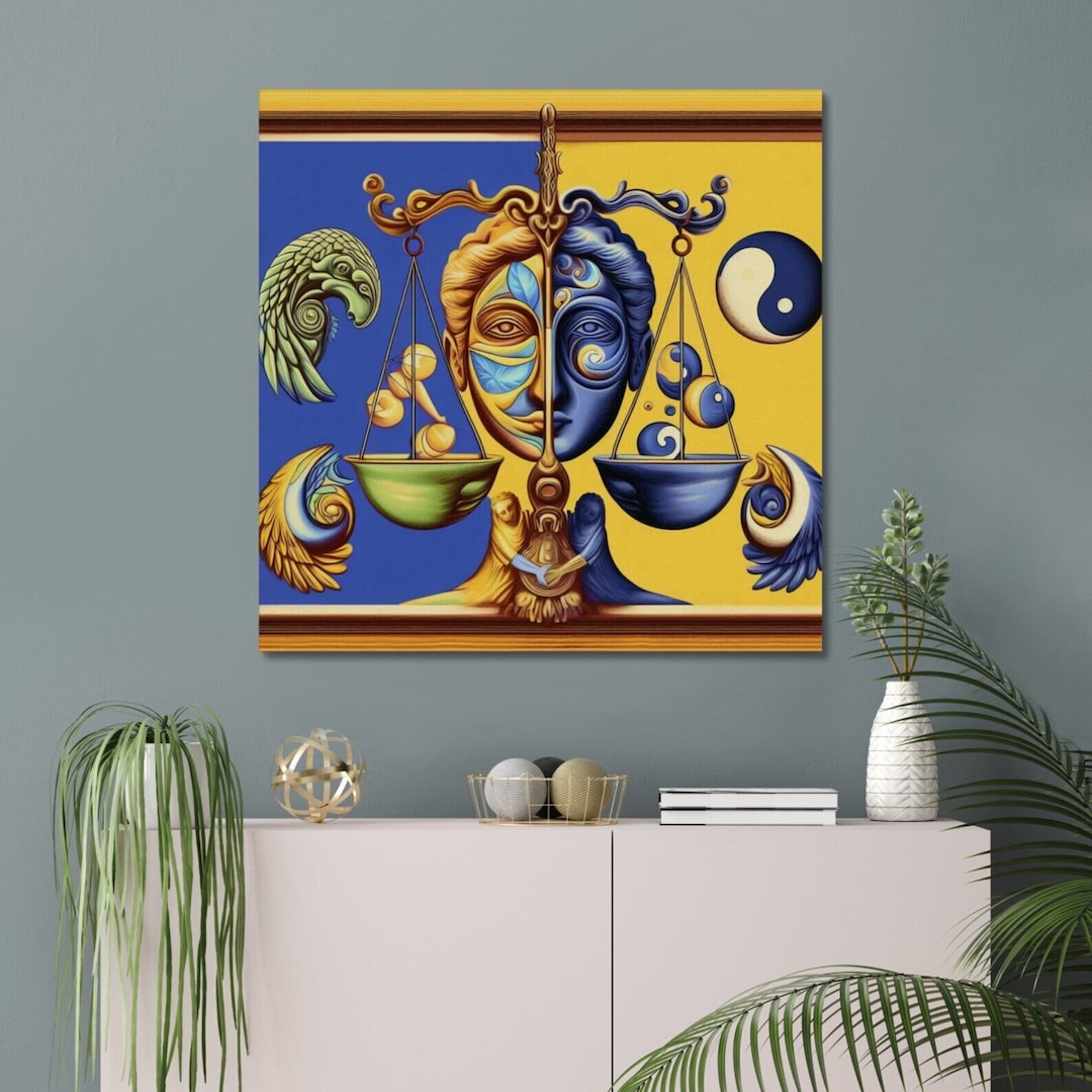 Surreal Balance Canvas Art, Mystical Scales Canvas Print, Yin Yang ...