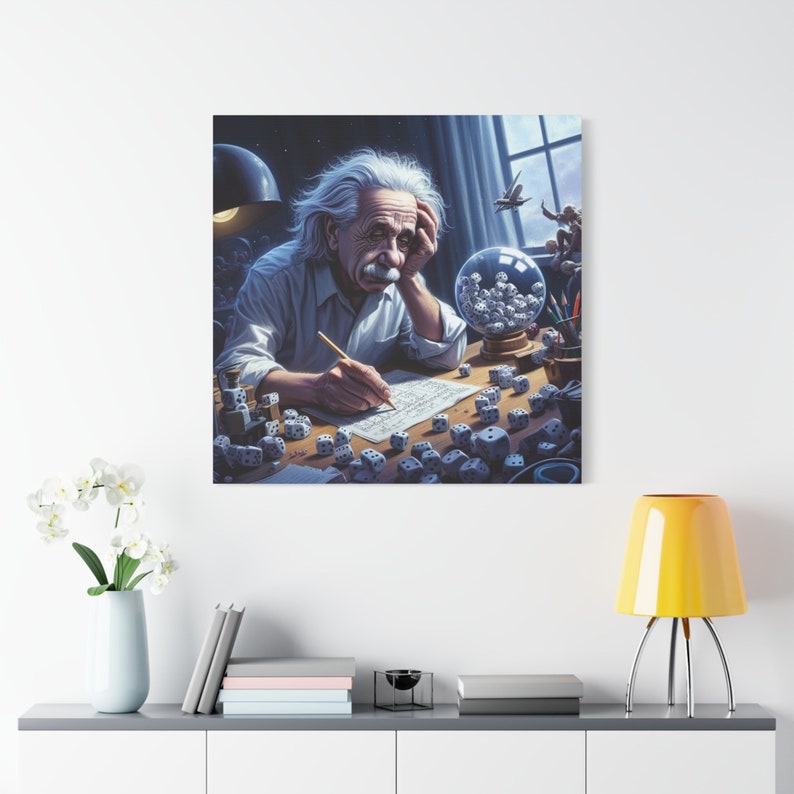 Einstein and the Universe Canvas Art, Einstein Wall Art, Science Art ...