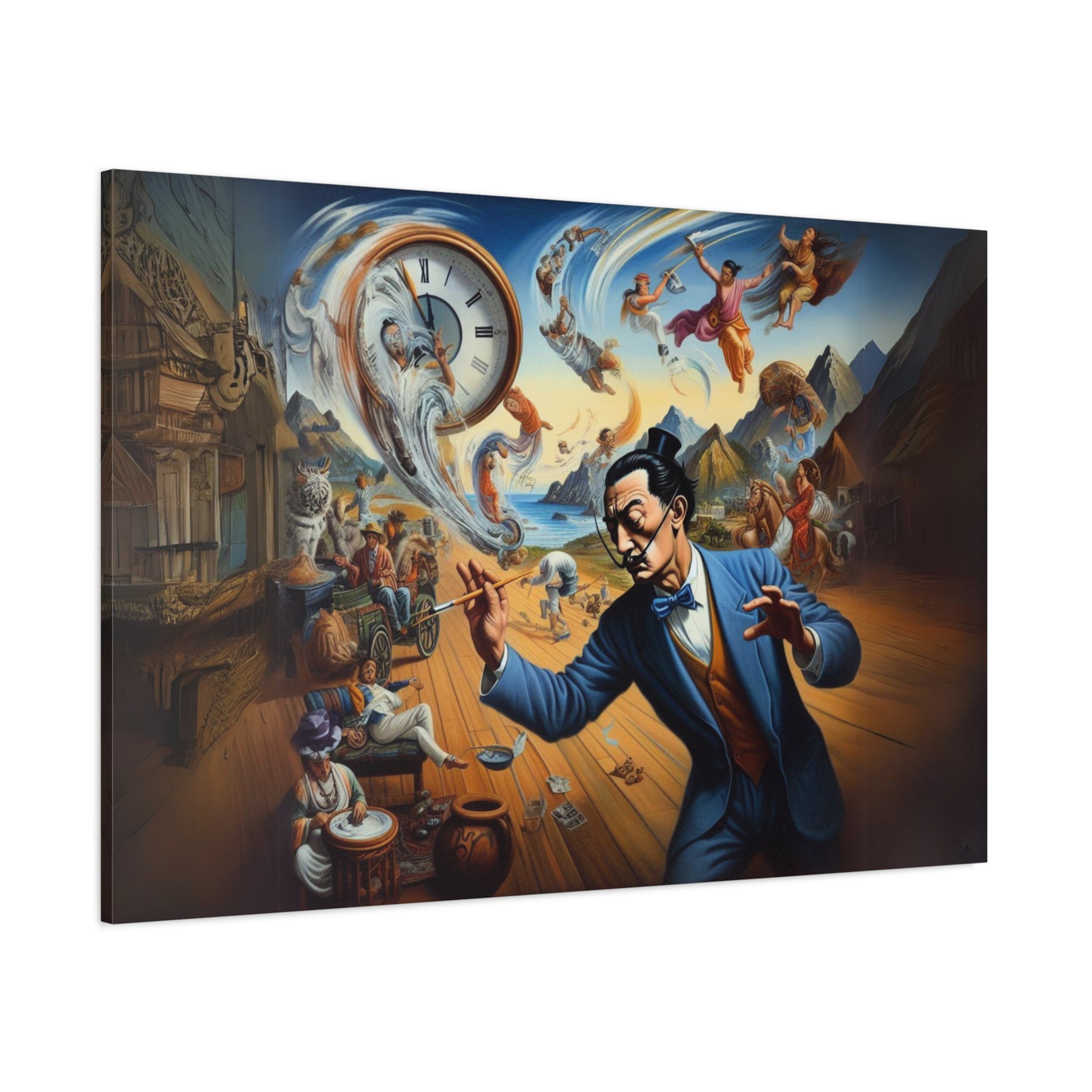 Surreal Art Canvas Print, Salvador Dali Wall Art, Time Warp Fantasy ...