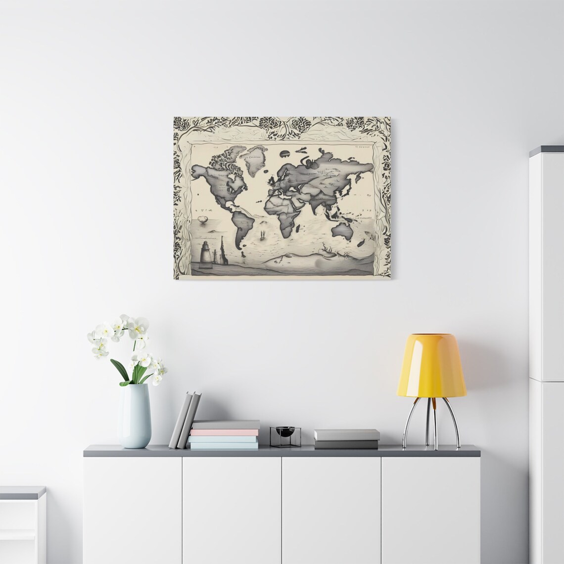 Vintage Style World Map Canvas Art: Stretched Canvas Print (1.25") - Etsy