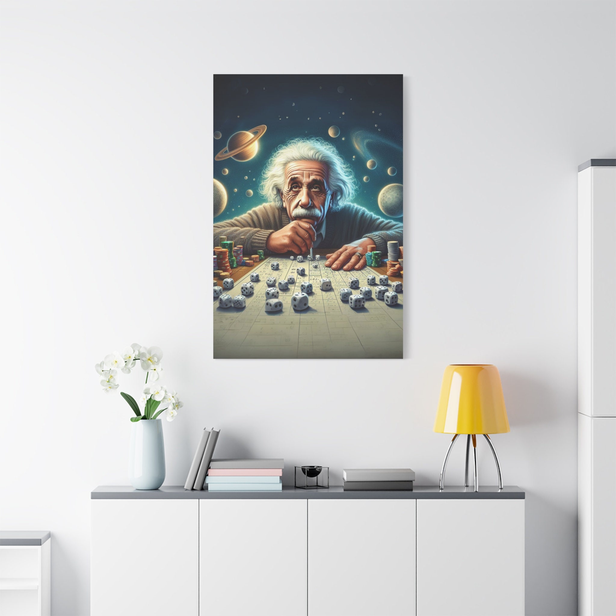 Einstein Canvas Print, Dice Wall Art, Science Canvas, Science Wall Art ...