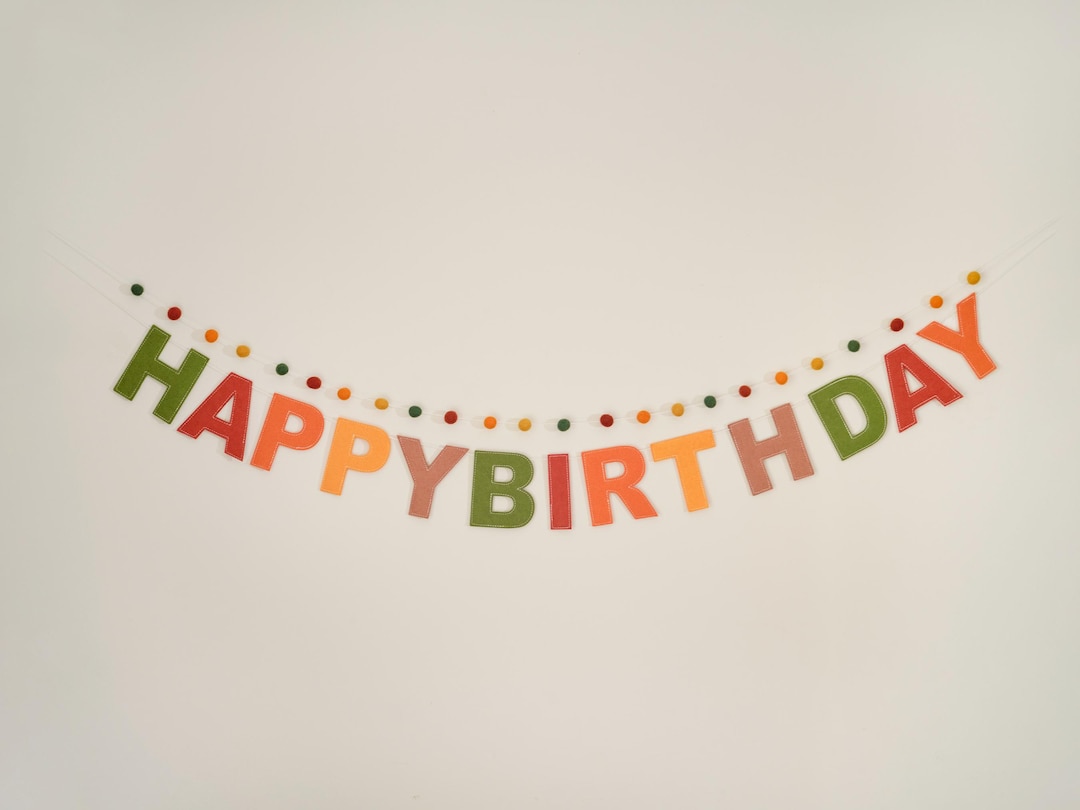 Fall Happy Birthday Banner | Autumn Birthday Theme Decor | Birthday ...