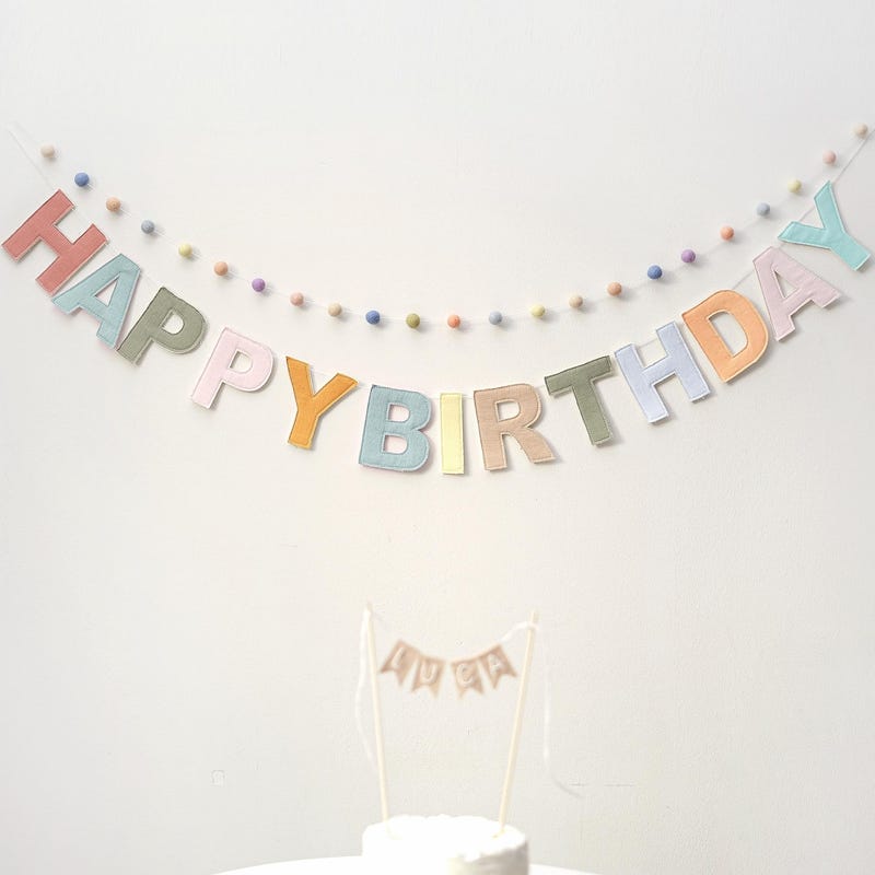 Pastel Color One Banner - Etsy