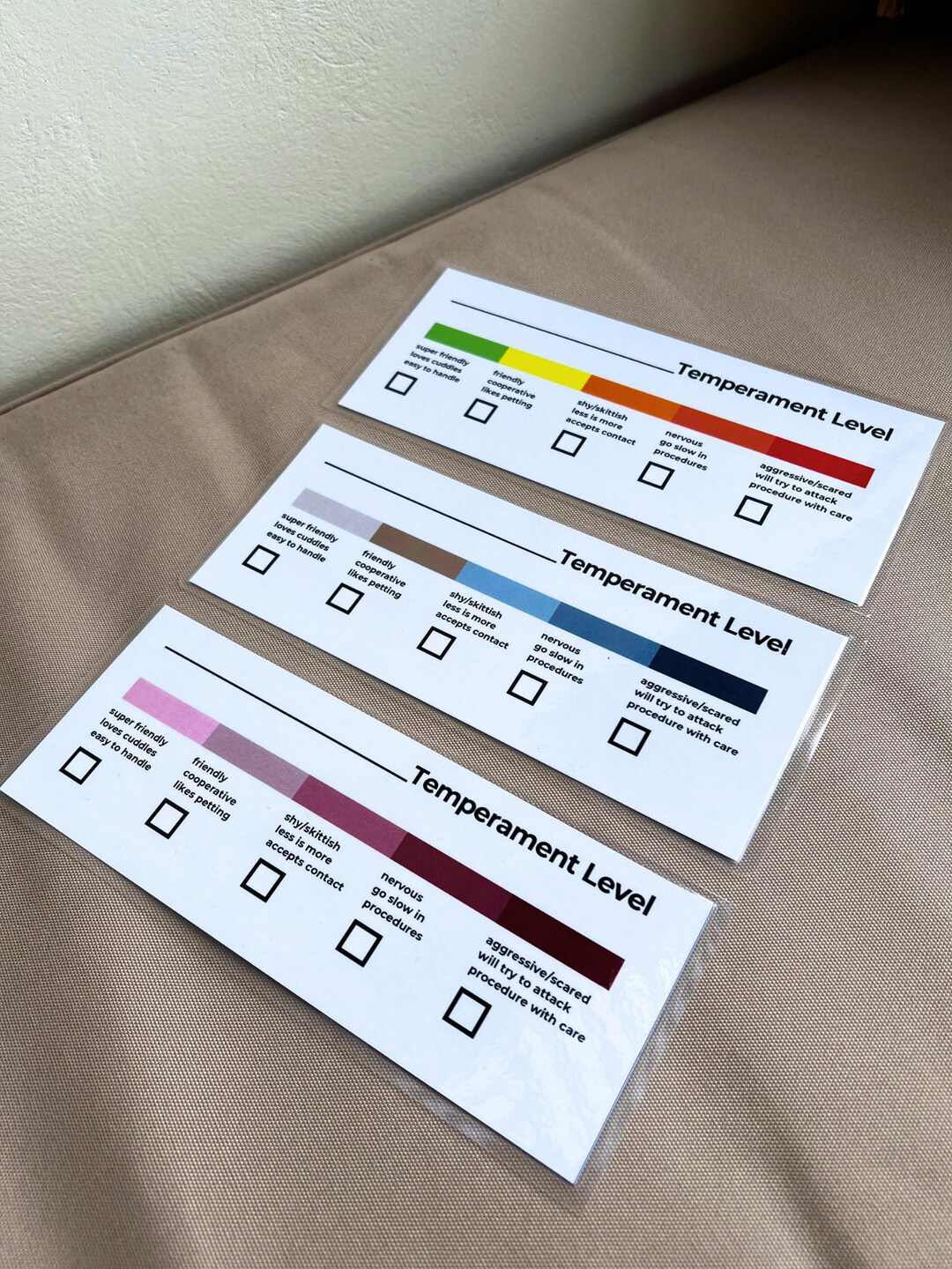 Safety Cage Chart Vet Tech Safety Cage Card Dog Temperament Cage Card ...