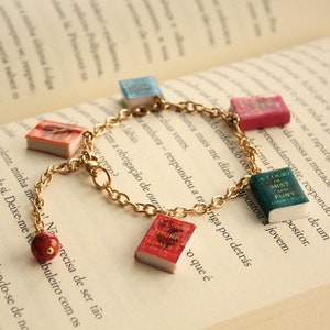 Custom Made Book Charm Bracelet (gold or Silver) - Etsy