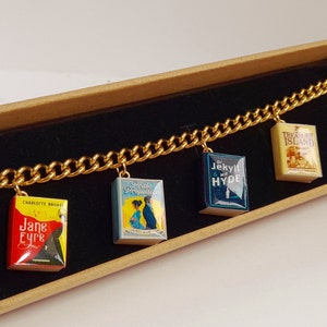 Custom Made Book Charm Bracelet (gold or Silver) - Etsy
