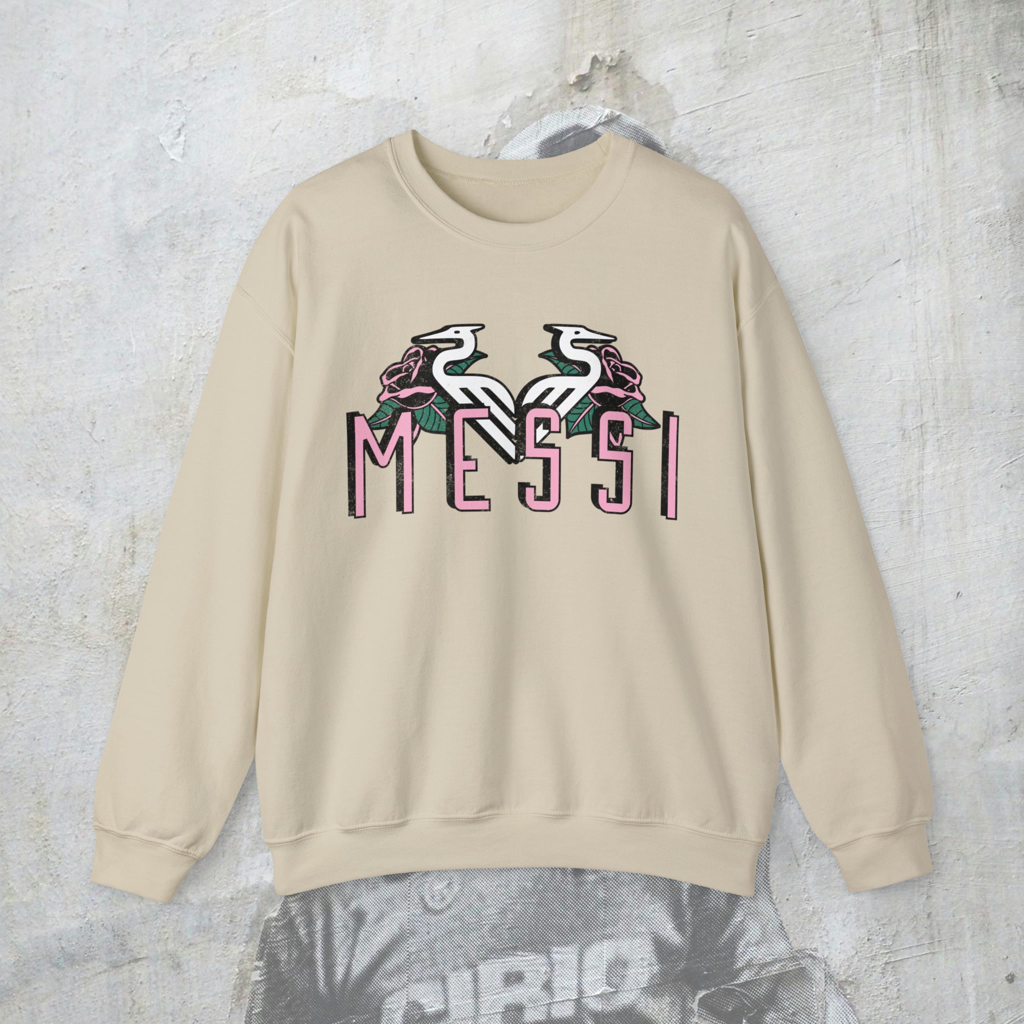 Inter Miami, Messi Sweatshirt, Messi Tattoo Roses Long Sleeve, Miami ...