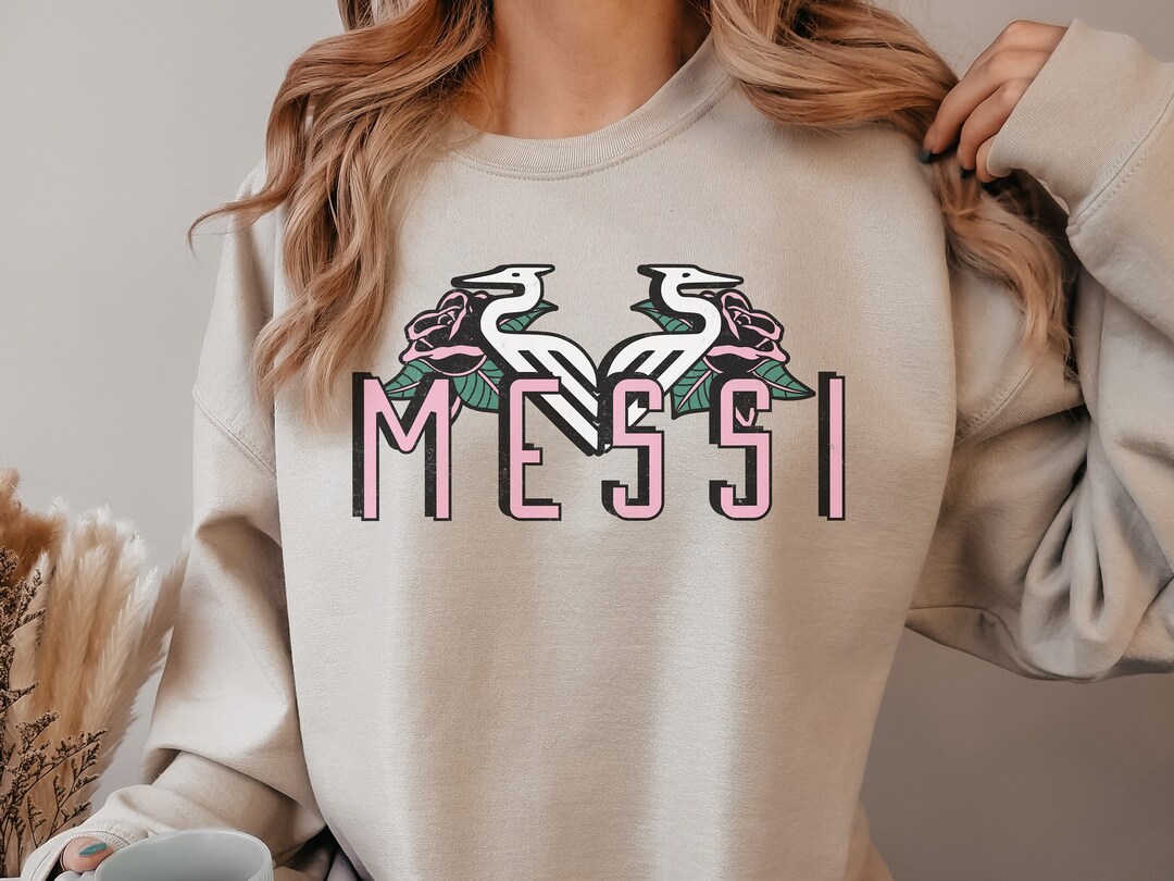 Inter Miami, Messi Sweatshirt, Messi Tattoo Roses Long Sleeve, Miami ...