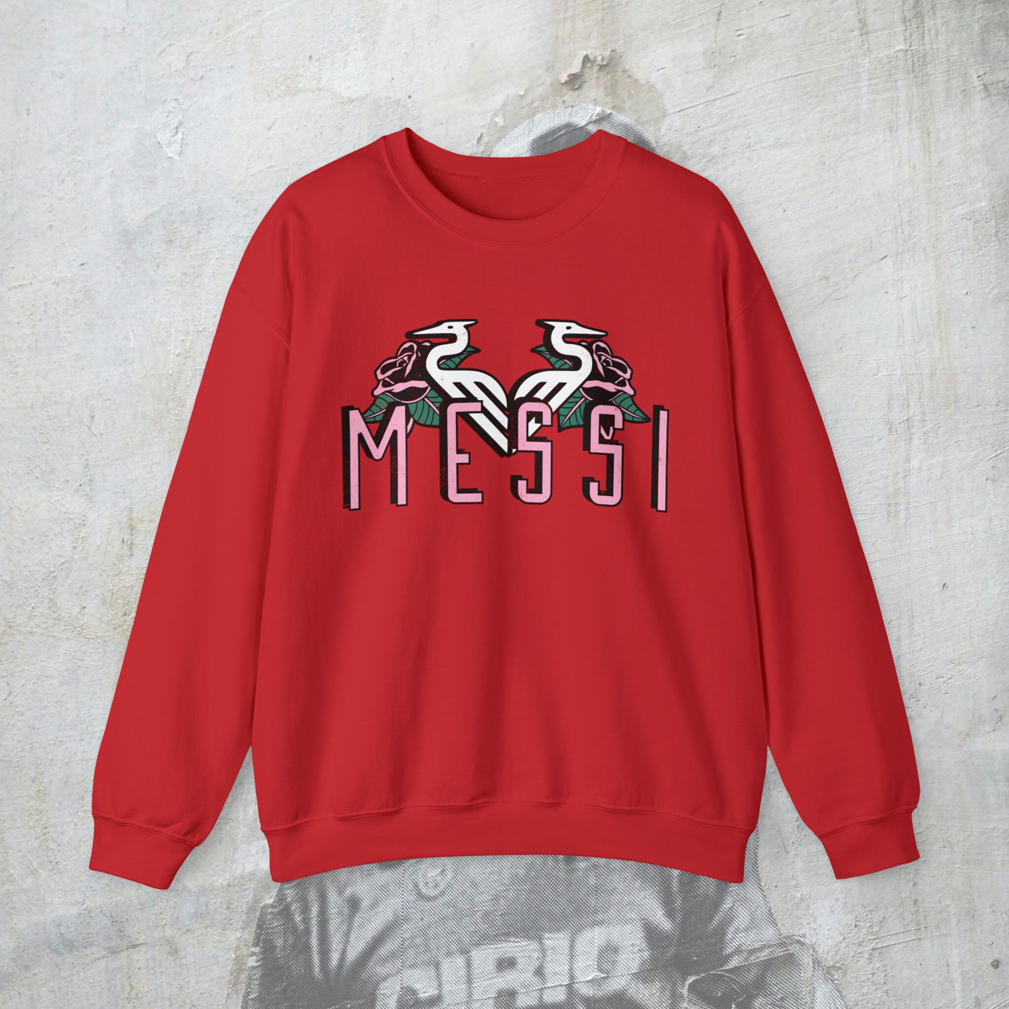 Inter Miami, Messi Sweatshirt, Messi Tattoo Roses Long Sleeve, Miami ...