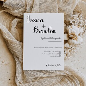 Aesthetic Wedding Invitation Template | Editable & Printable Fun Luxury ...