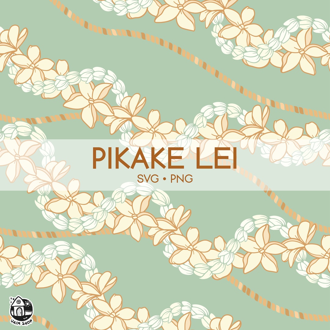 Seamless Pattern Curve Pikake | Twist Floral Lei Png | Pikake Svg Cut ...